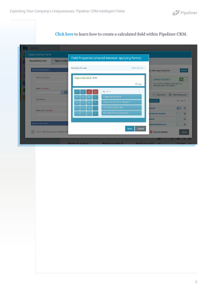 Customizable CRM - Intelligent Fields - Pipeliner CRM