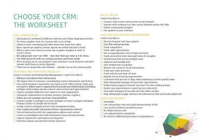 Checklist to Choosing the Right CRM Solution - Pipeliner CRM