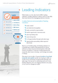 Leading and Lagging Indicators - Pipeliner CRM
