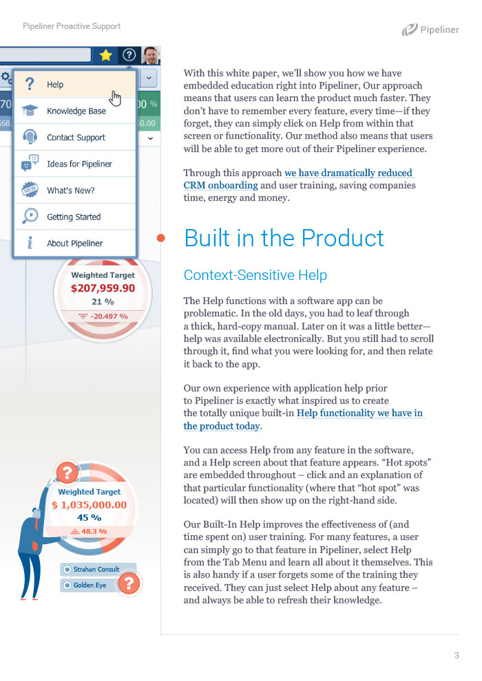 Pipeliner Built in Training & Support Tools - Pipeliner CRM