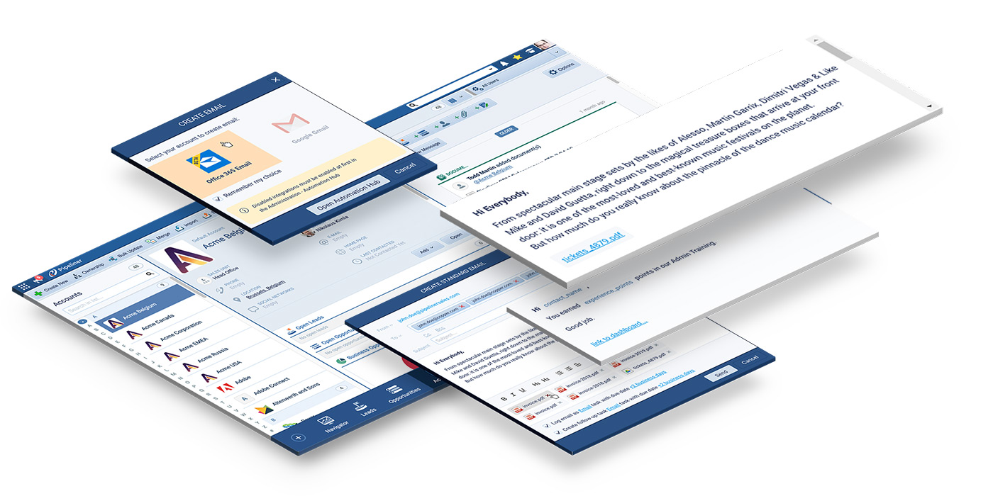 Office 365 Email Templates Add in Pipeliner CRM